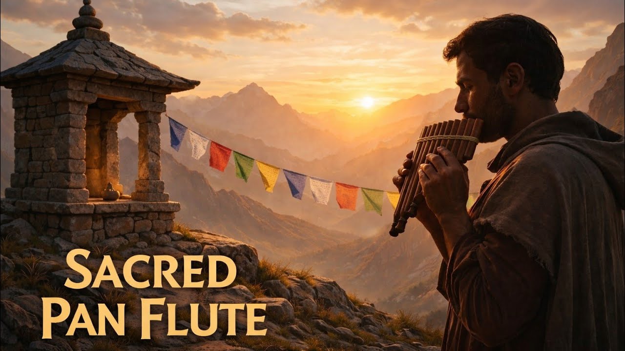 2 Hours of Sacred Mountain Pan Flute • Calm Wind Ambience For Deep ...
