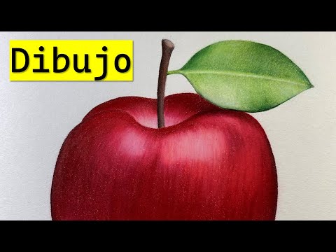 Dibujando una MANZANA🍎 - Dibujo con lápices de colores - Speed Drawing ...