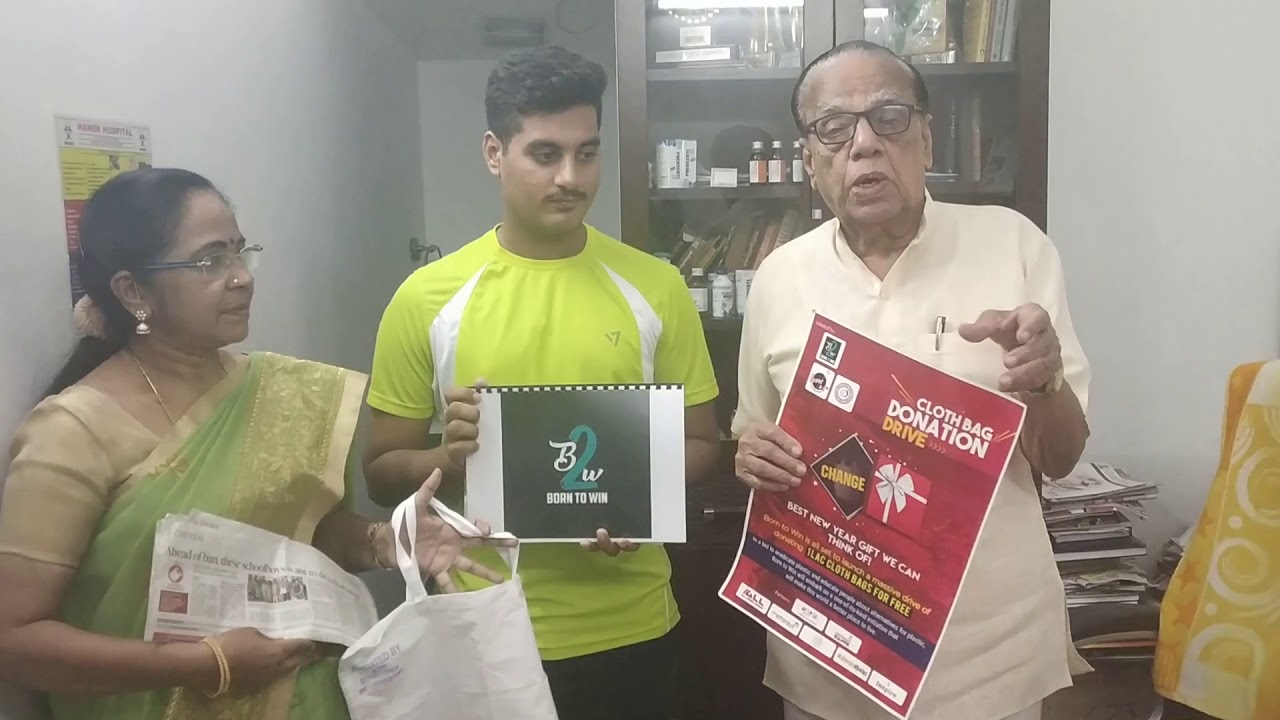 Mission 1 LAKH CLOTH BAGS FOR FREE.92 YEARS DR HV HANDE SUPPORT B2W ...