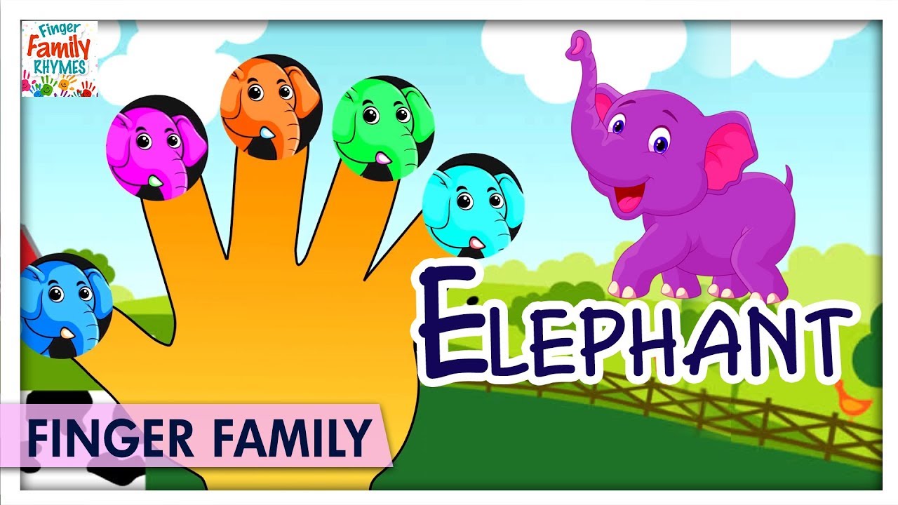 Elephant Finger Family Songs | Daddy Finger Family Nursery Rhymes ...