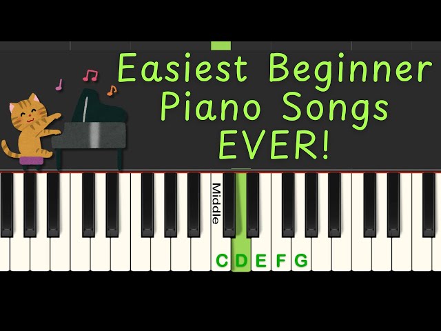 Easiest Beginner Piano Songs EVER to Learn! - Videos For Kids