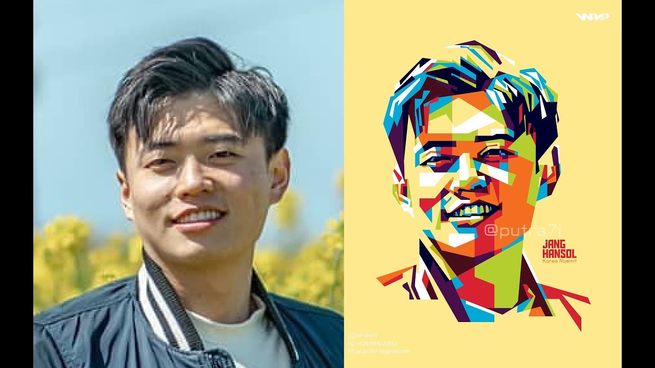 speed art WPAP | Jang Hansol - Korea Reomit | adobe illustrator cs3 - YouTube