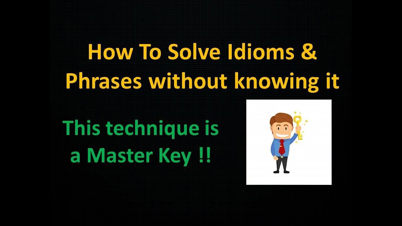 How To Solve Idioms & Phrases with Tricks I IBPS SO Prelims 2019 Tricks ...