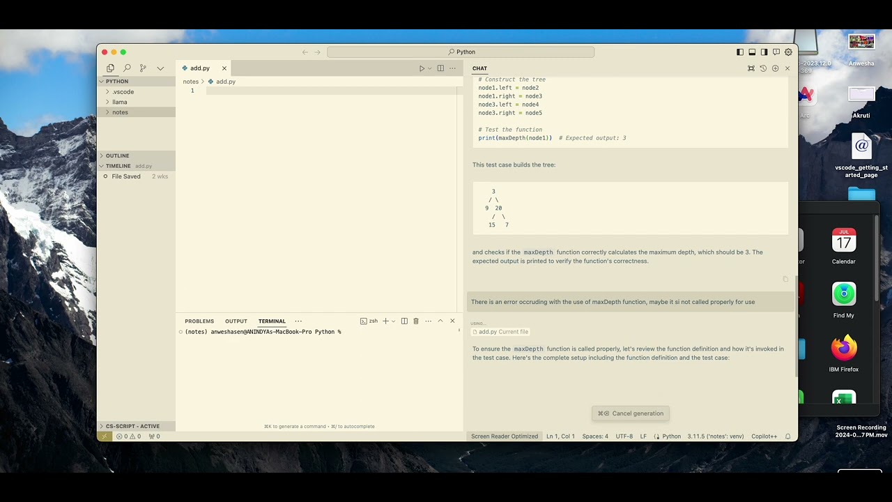 Learning about Trees in Python using AI | Learn with AI - YouTube
