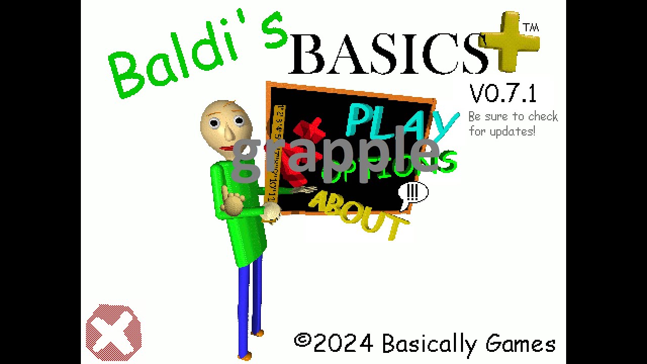 Baldi's Basics Plus part7 grapple mode - YouTube