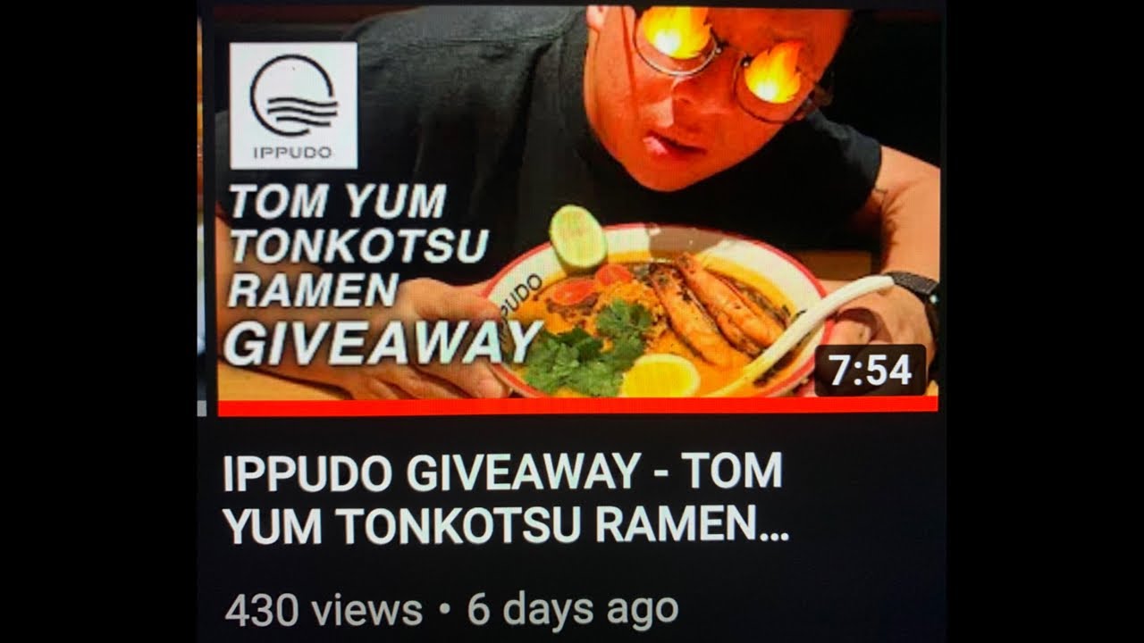 IPPUDO TOM YUM TONKOTSU GIVEAWAY WINNER - YouTube