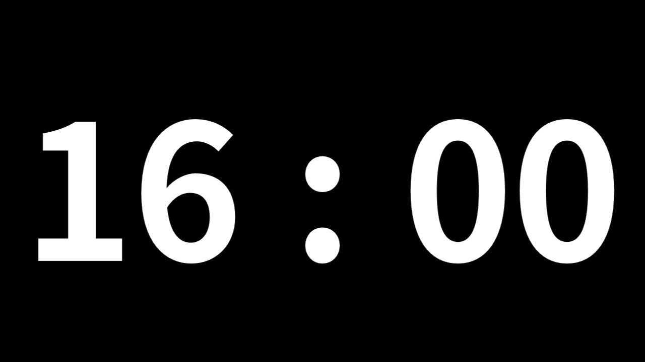 16분 타이머 16minute timer 960 second timer - YouTube