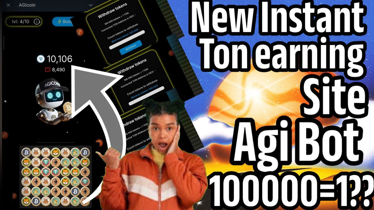 New ton earning site!! Agi bot instant withdraw !! crypto admin ...