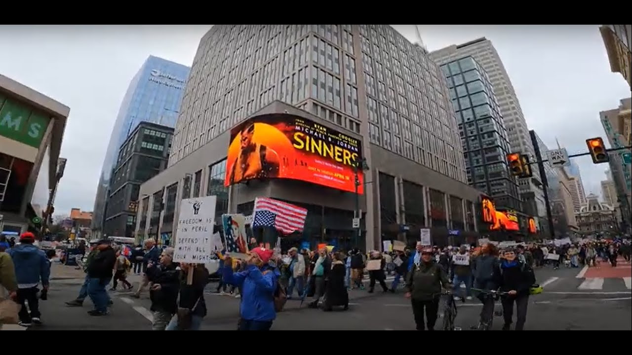 Unexpectedly Large Crowds Show Up for Philly's HANDS OFF Anti-Trump ...