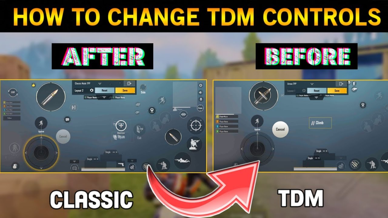 how to change tdm controls in bgmi | classic control copy to tdm ...