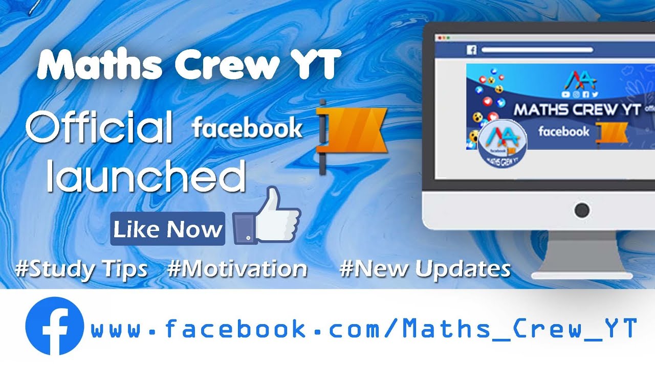 Maths Crew YT official Facebook Page launched - Like👍 & Share - Link in ...