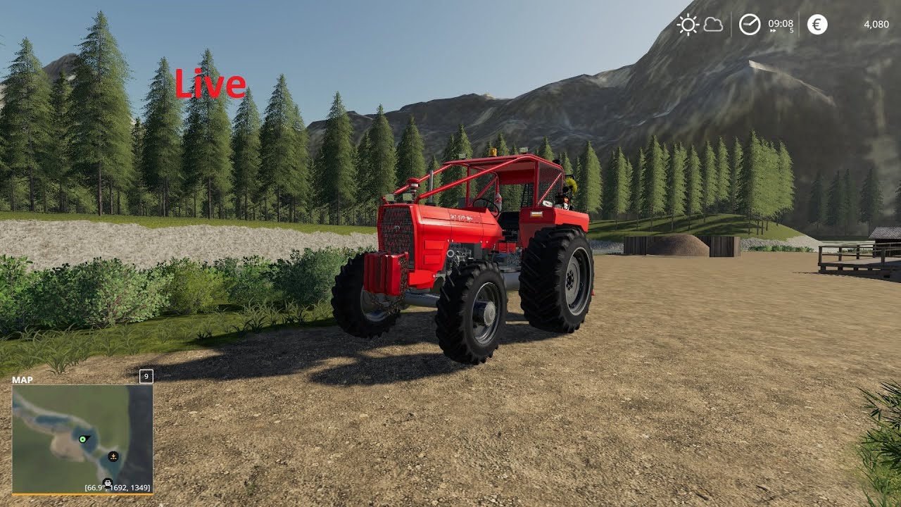 🔴 LIVE FS 19. Noua serie de forestry. Încep cu un singur tractor. # ...