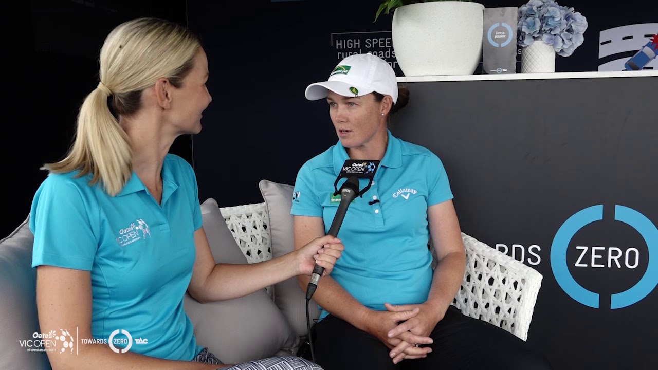 Stacey Peters in the TAC Towards Zero Clubhouse at the 2018 Oates Vic ...