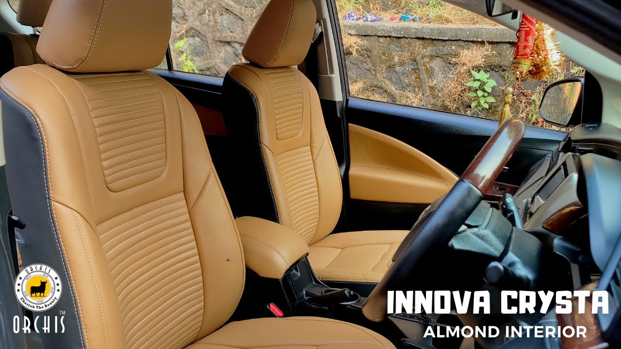 Toyota Innova Crysta Premium Interior Modified With Almond Colour And ...