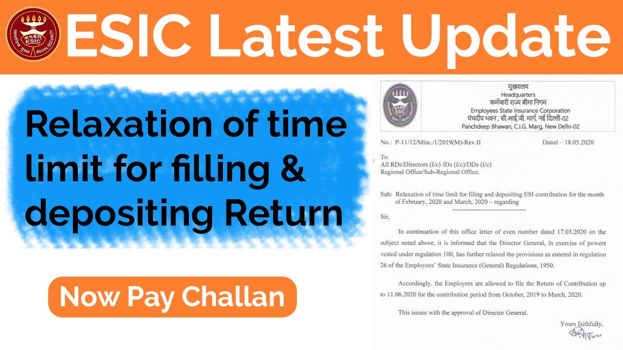 ESI latest Update | ESI return filling date extended | Now filling ...