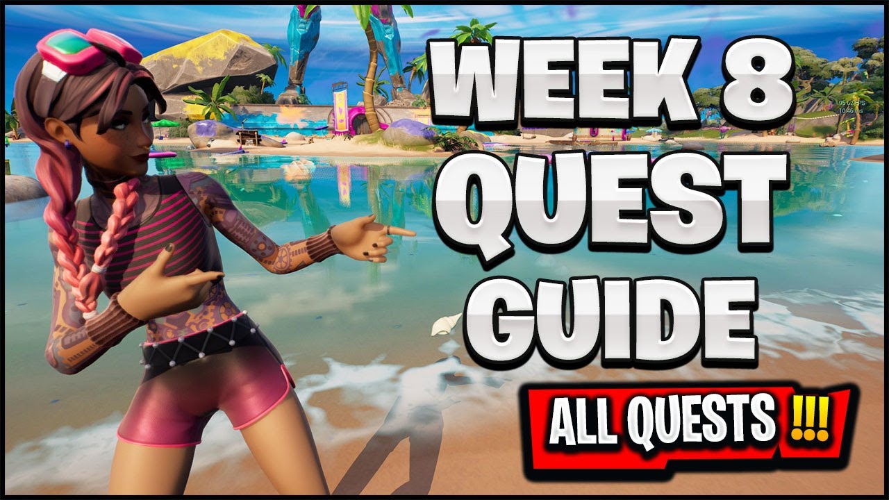 Week 8 Fortnite Challenge Guide (ALL QUESTS!) - YouTube