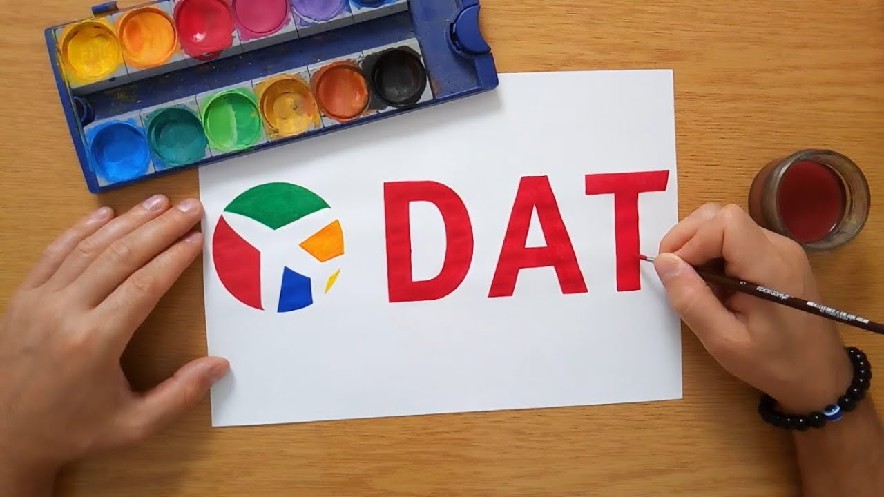 Sådan tegnes DAT -logoet - How to draw the DAT logo - - YouTube