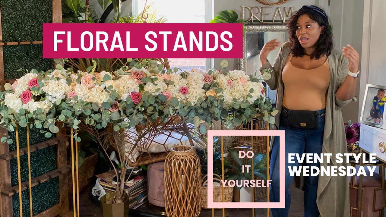 Floral Stand Centerpiece DIY - YouTube