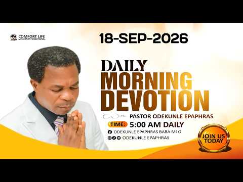 ONLINE RADIO BROADCAST WITH PASTOR ODEKUNLE EPAPHRAS _18-SEP-2026_
