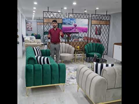 Yatak olabilen demir ayaklı yeni koltuk takımı . ( RİNDO Mobilya)