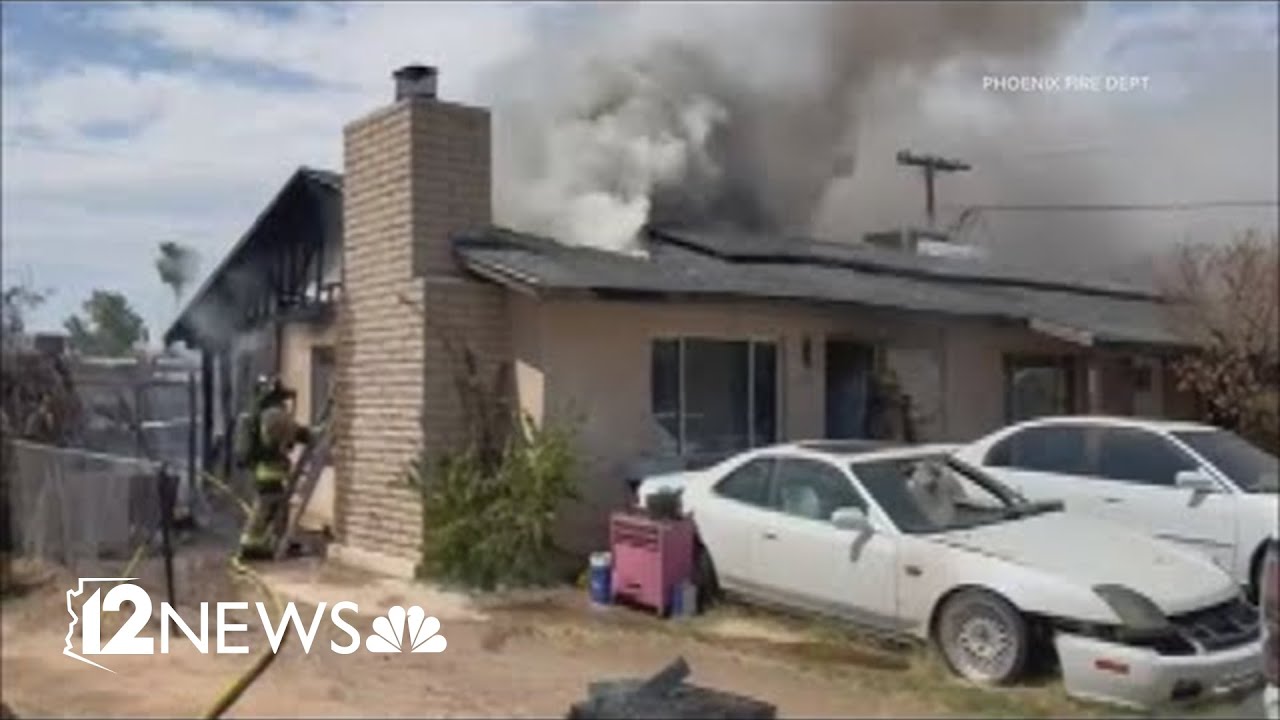 3 people displaced after house fire in Arizona - YouTube