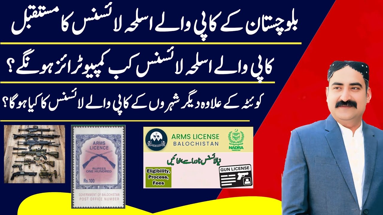 Balochistan Manual Arms License | Copy Arms License | Balochistan ...
