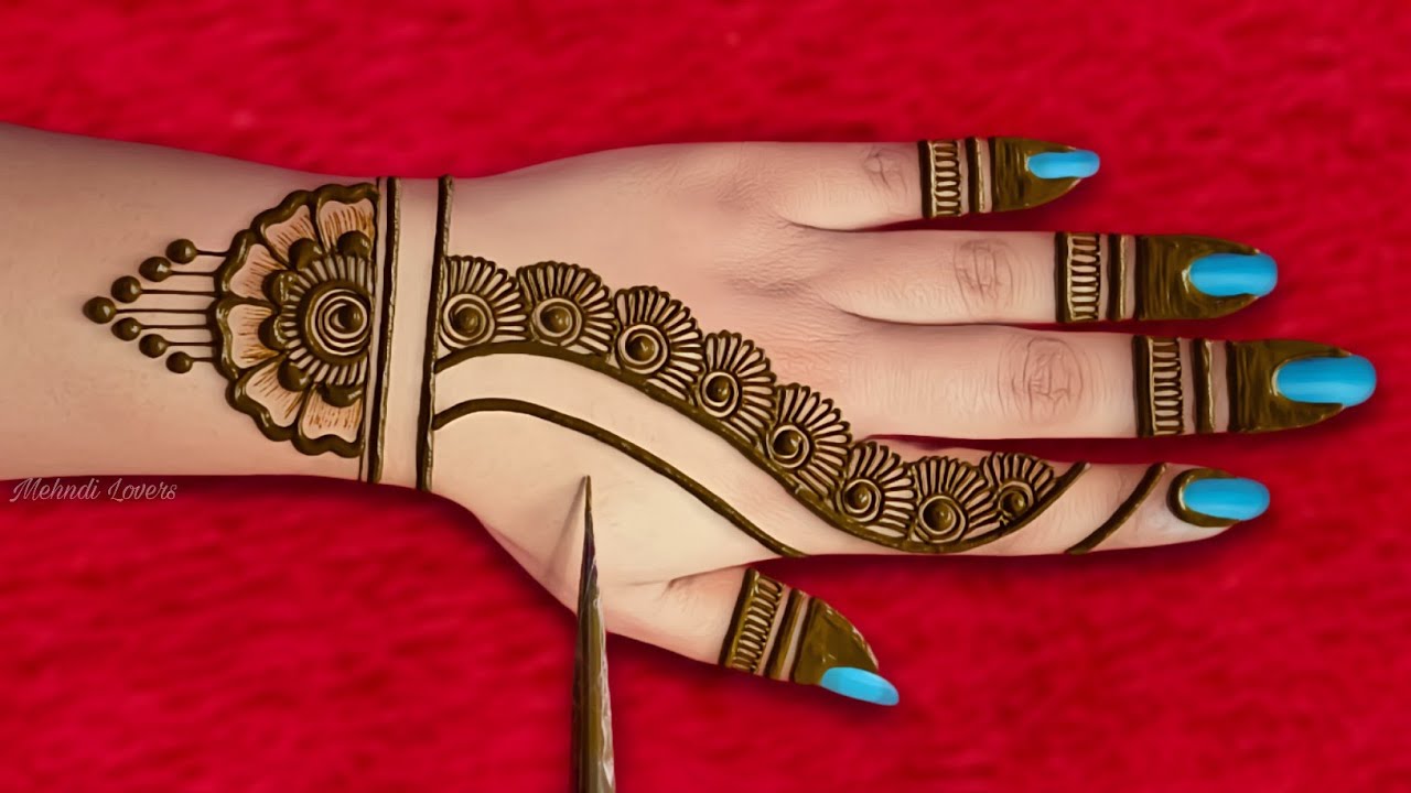 How to make simple Backhand mehndi design/simple mehndi design | mehndi ...