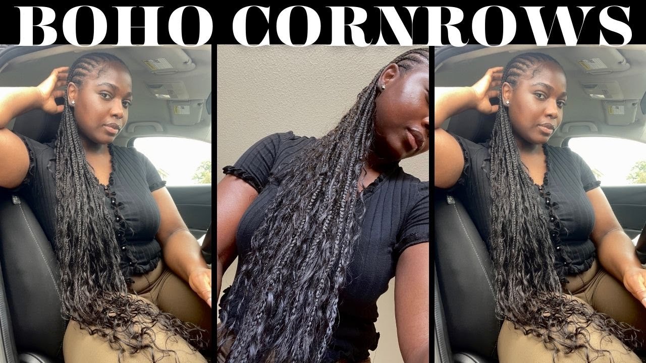DIY BOHO Braids by Julia Hair || Boho Cornrows|| Feed in braids ...