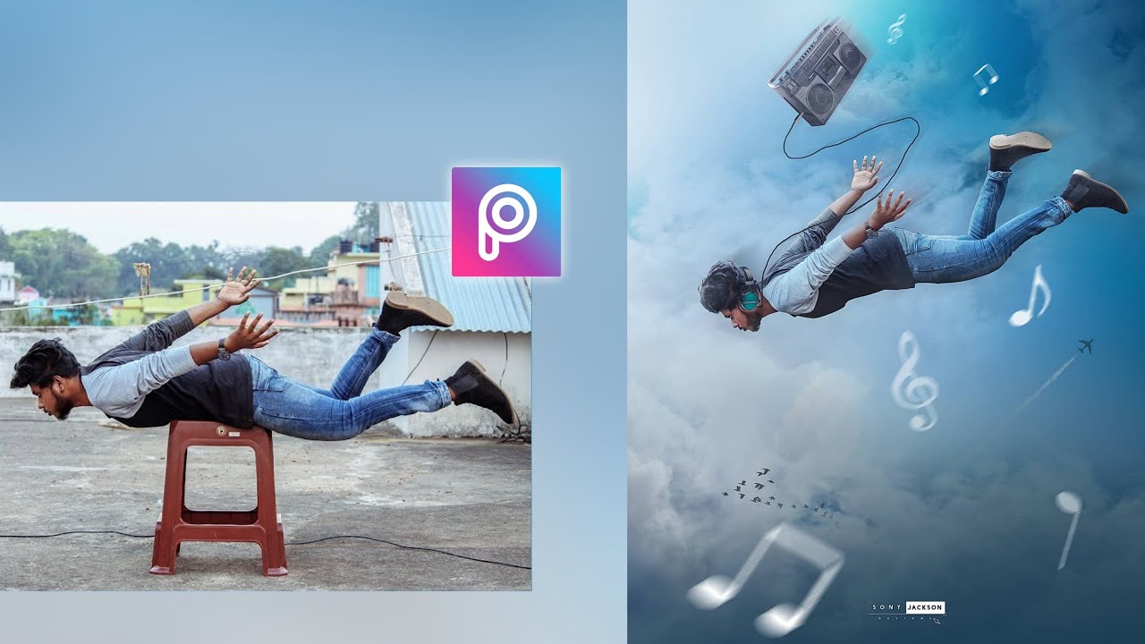 Fly Like a Bird Manipulation Photo Editing in Picsart | Sony Jackson ...