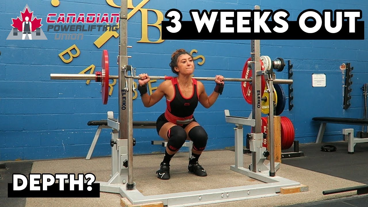 Powerlifting Training | 3 WEEKS OUT CPU Centrals | 52kg Jr - YouTube