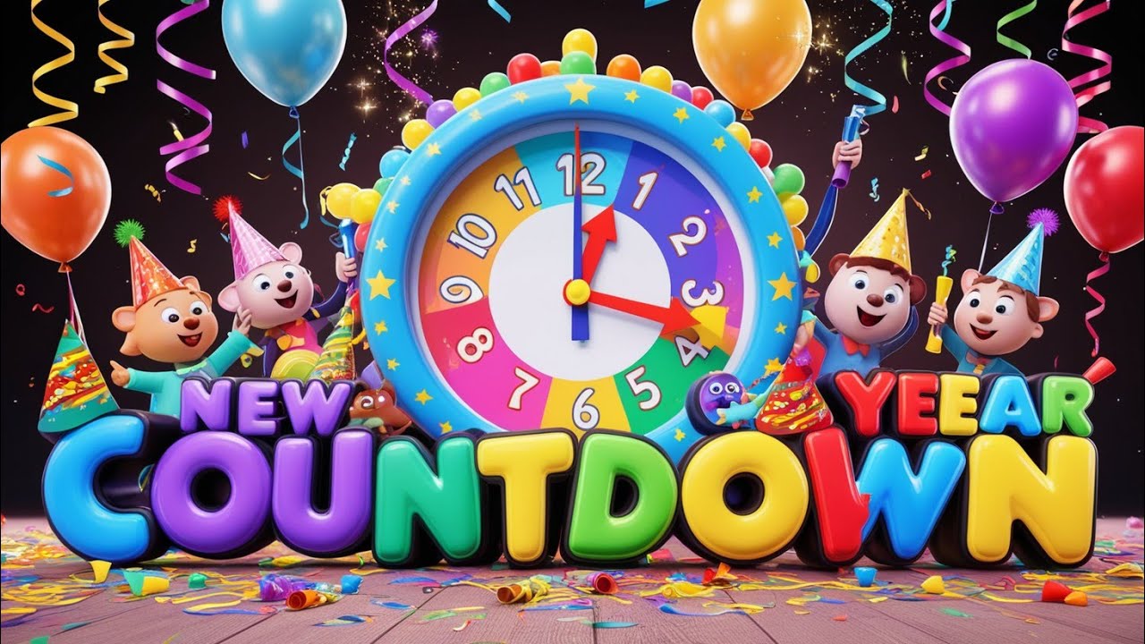Happy New Year Songs||New Year Countdown||Nursery Rhymes For Toddlers ...