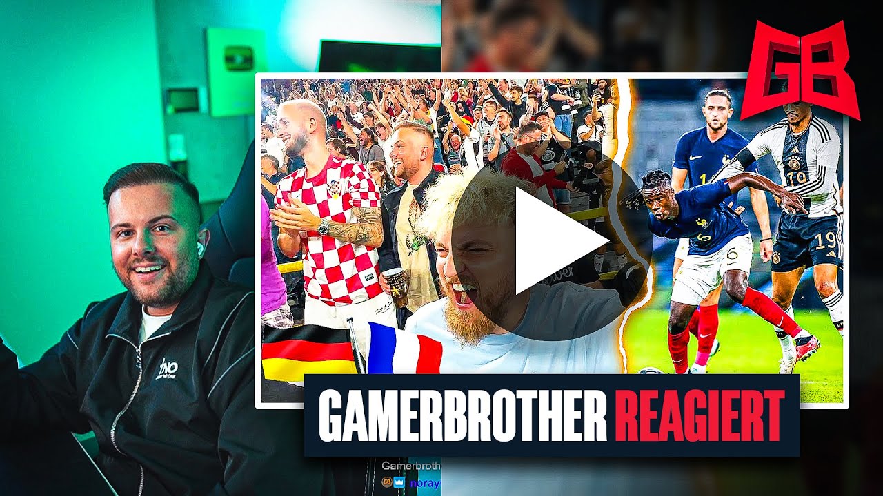 ERSTE HALBZEIT VERPASST 💀😂 GamerBrother REAGIERT auf DEUTSCHLAND ...