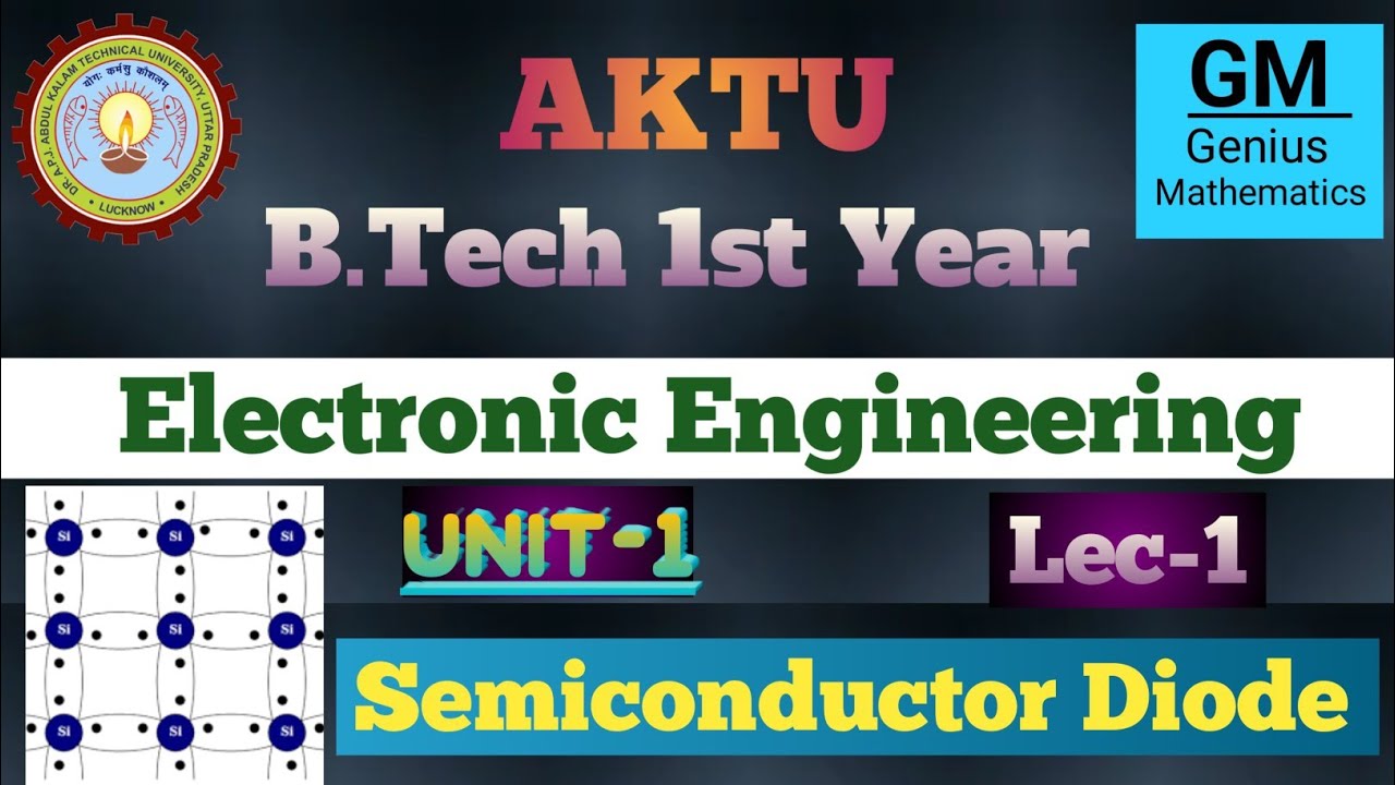 Unit-1 || Lec-1 || Electronic Engg. || Semiconductor Diode || b.tech ...