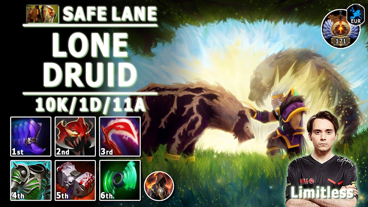 Lone Druid Safe Lane | 7.32e | Limitless Pos 1 LD Play | Dota 2 ...