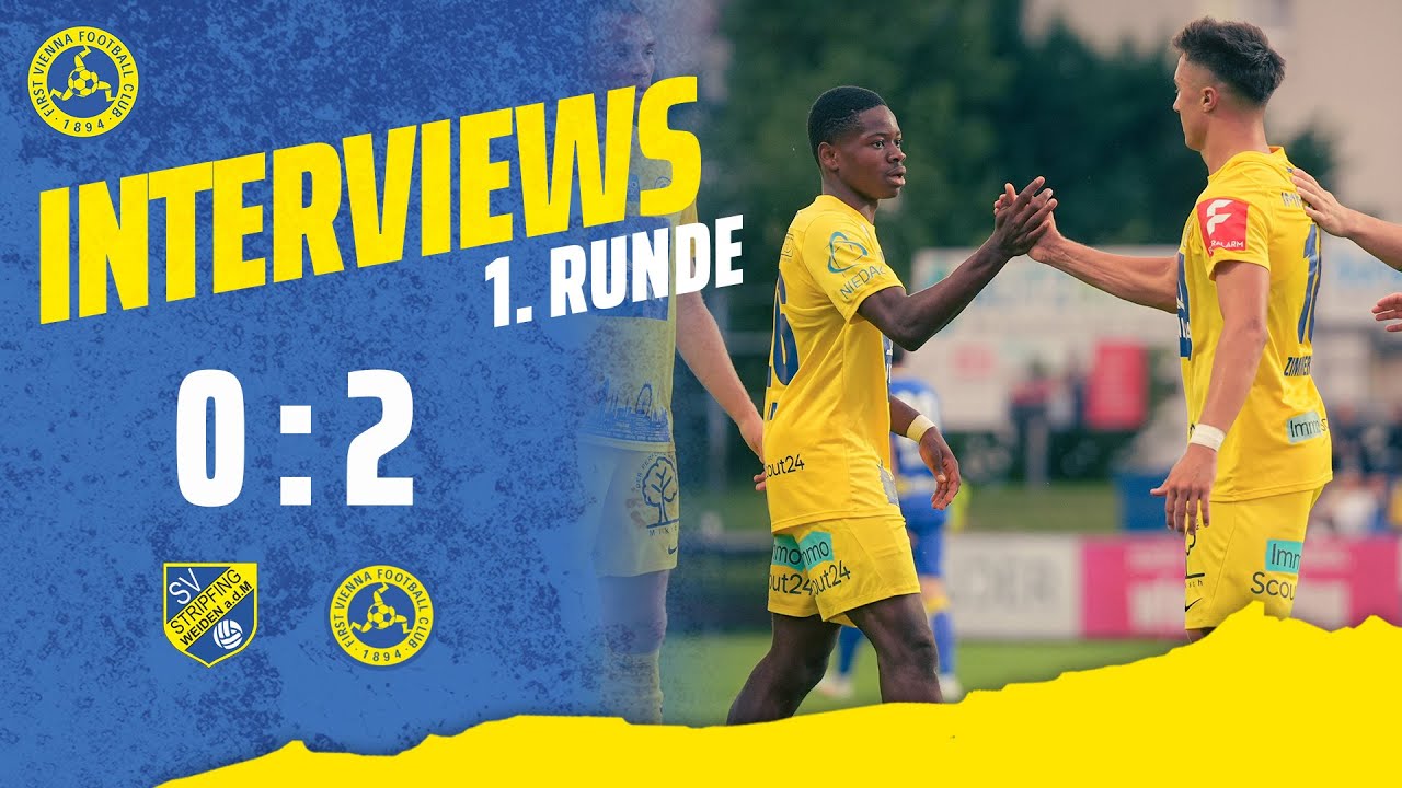 ADMIRAL 2. Liga | 1. Runde - Interviews | SV Stripfing - First Vienna FC 1894 - YouTube