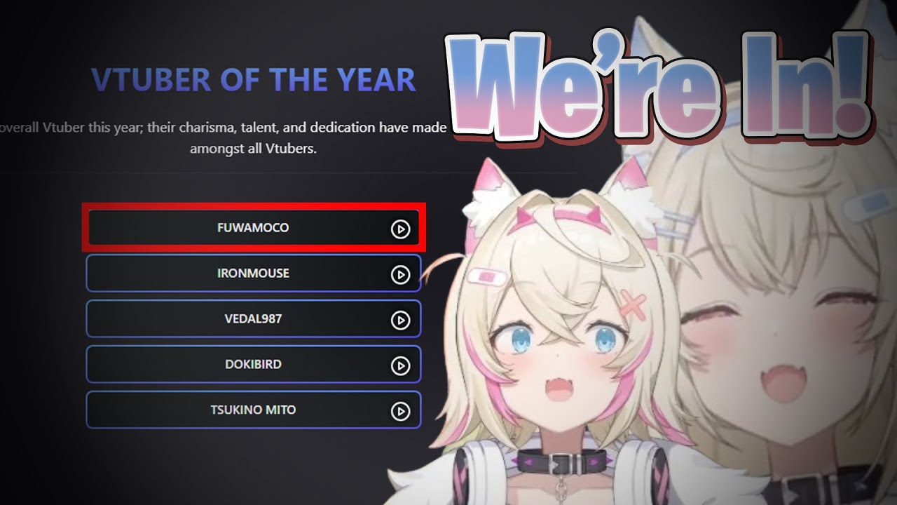 FUWAMOCO Realized That They Were Nominated For VTuber of The Year - YouTube