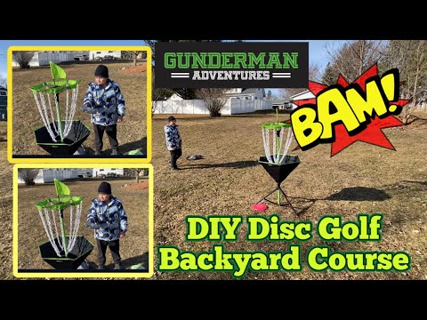 DIY Disc Golf Course in our Backyard #diy #newvideo - YouTube