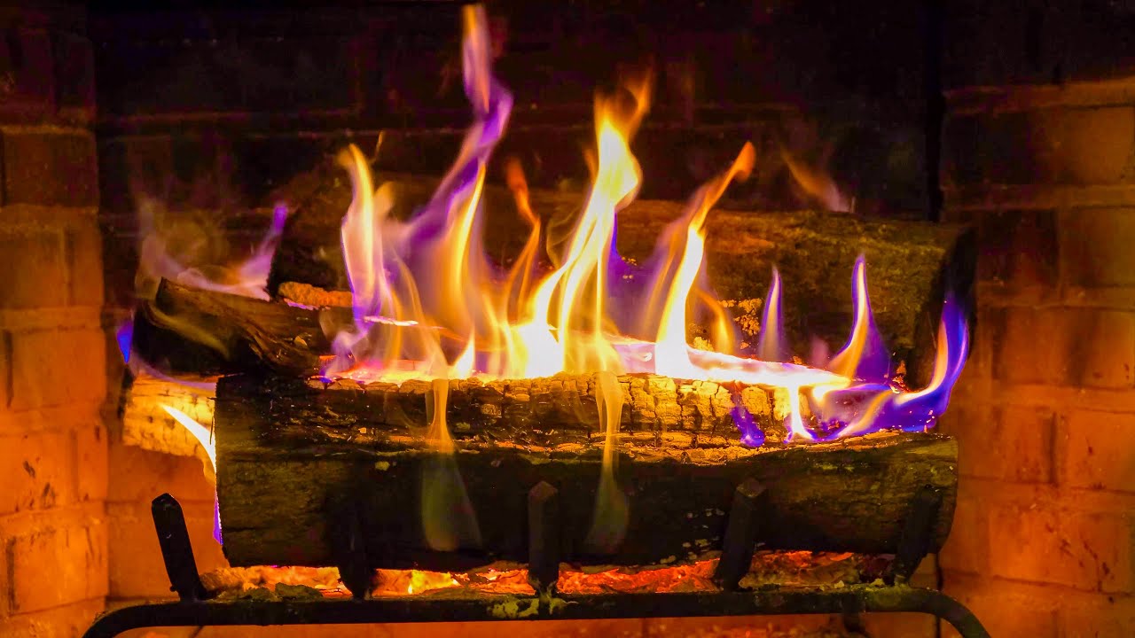Cozy Crackling Fireplace Ambience — 12 Hours Relaxing Fireplace ...