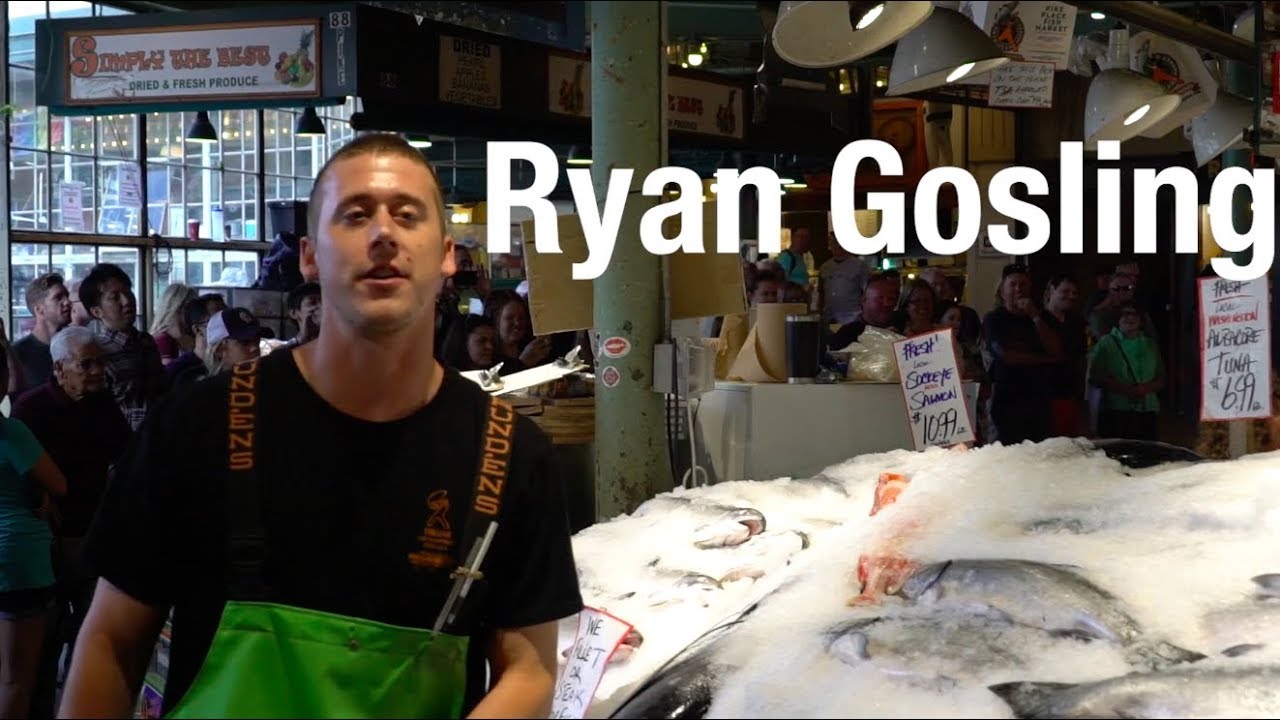 Ryan Gosling in a Fish Market - YouTube