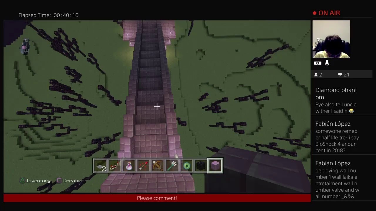 Covering the end in grass in minecraft - YouTube