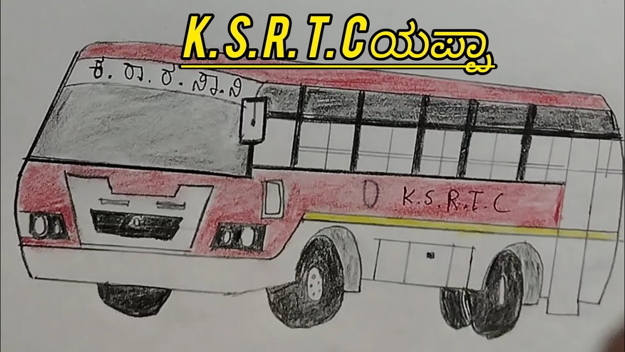 ksrtc bus| Easy busDrawing for beginners | bus simulator #drawing # ...