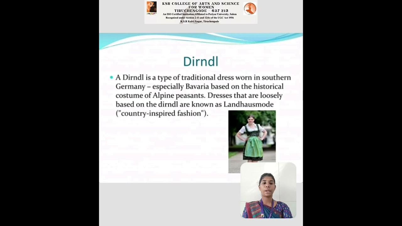 LCS : EUROPEAN TRADITIONAL COSTUME GERMANY Unit II | Ms. G. Kokilavani ...