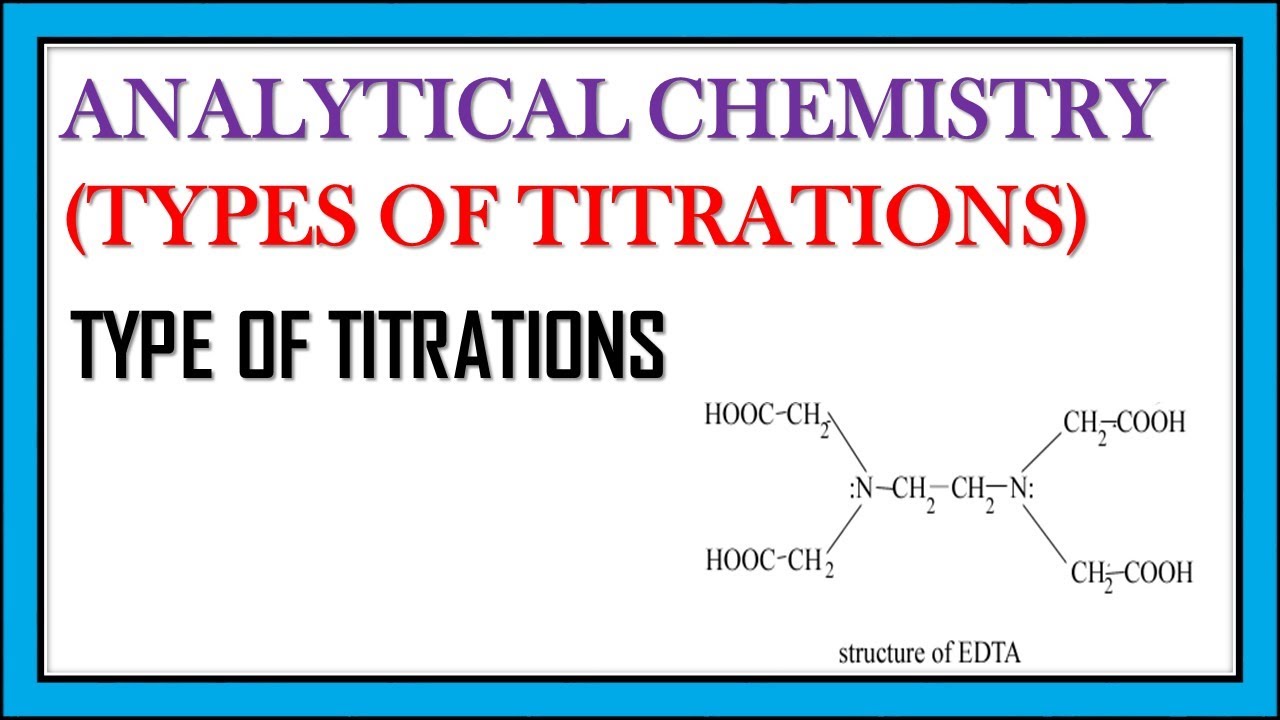ANALYTICAL CHEMISTRY || TYPES OF TITRATIONS || CLASSIFICATION TITRATION ...