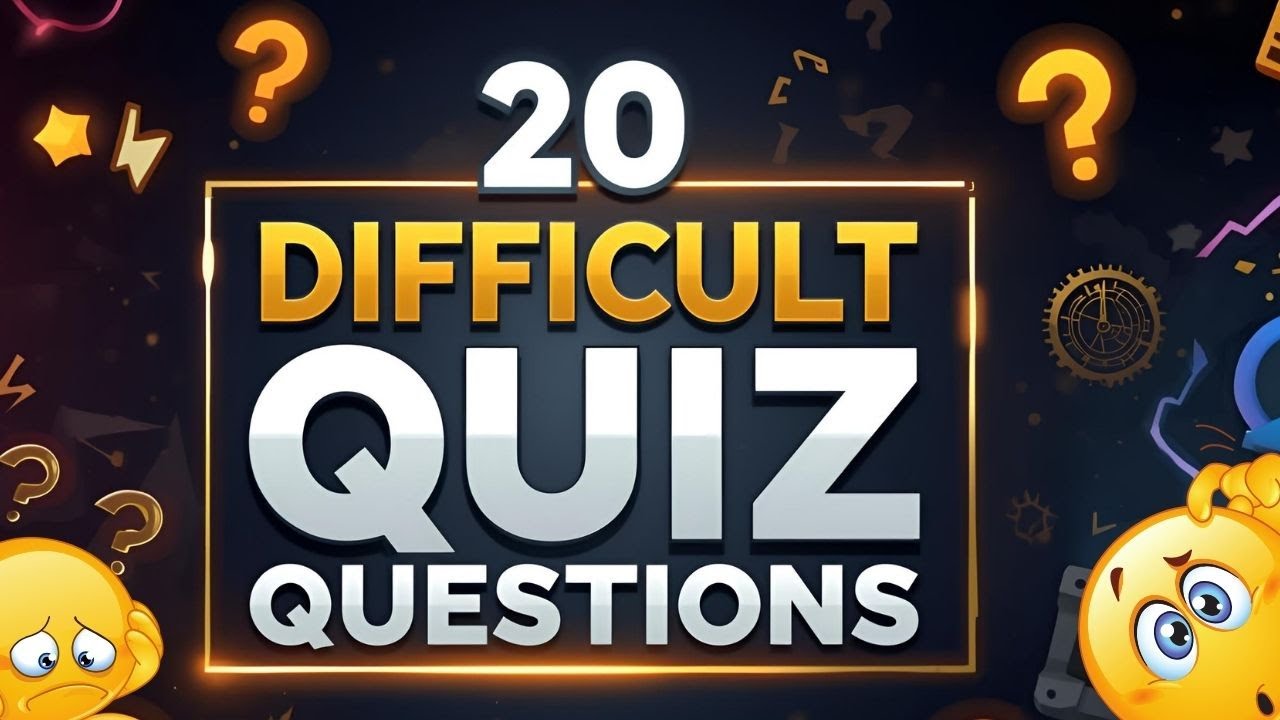 Just Another Difficult Quiz 😱 | 20 Hard Trivia Questions Only Geniuses ...