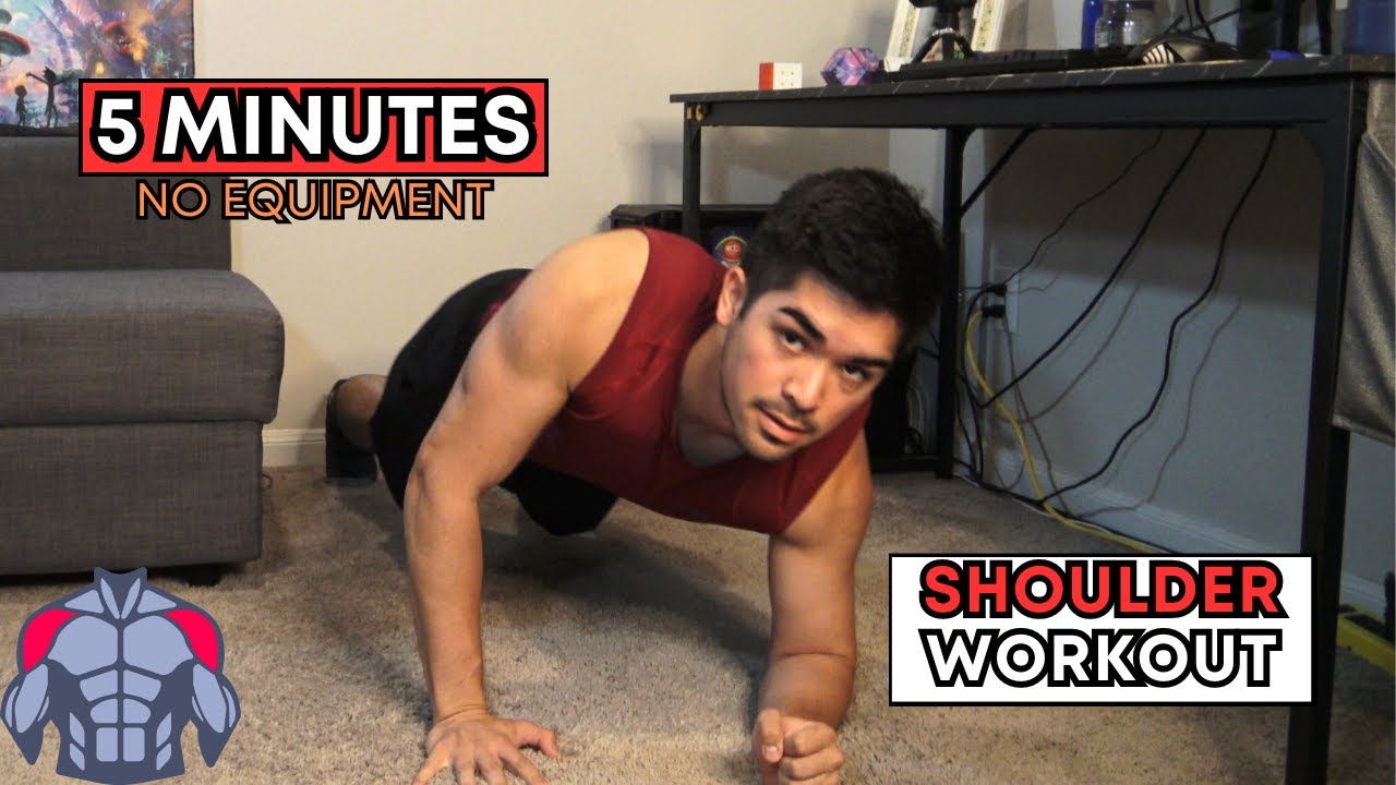 5 MINUTE SHOULDER WORKOUT - NO EQUIPMENT | W0029 - YouTube