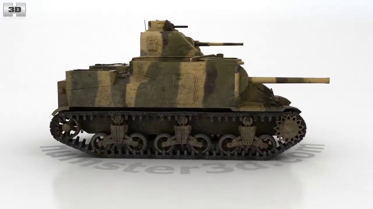 M3 Lee 3D model by 3DModels.org - YouTube