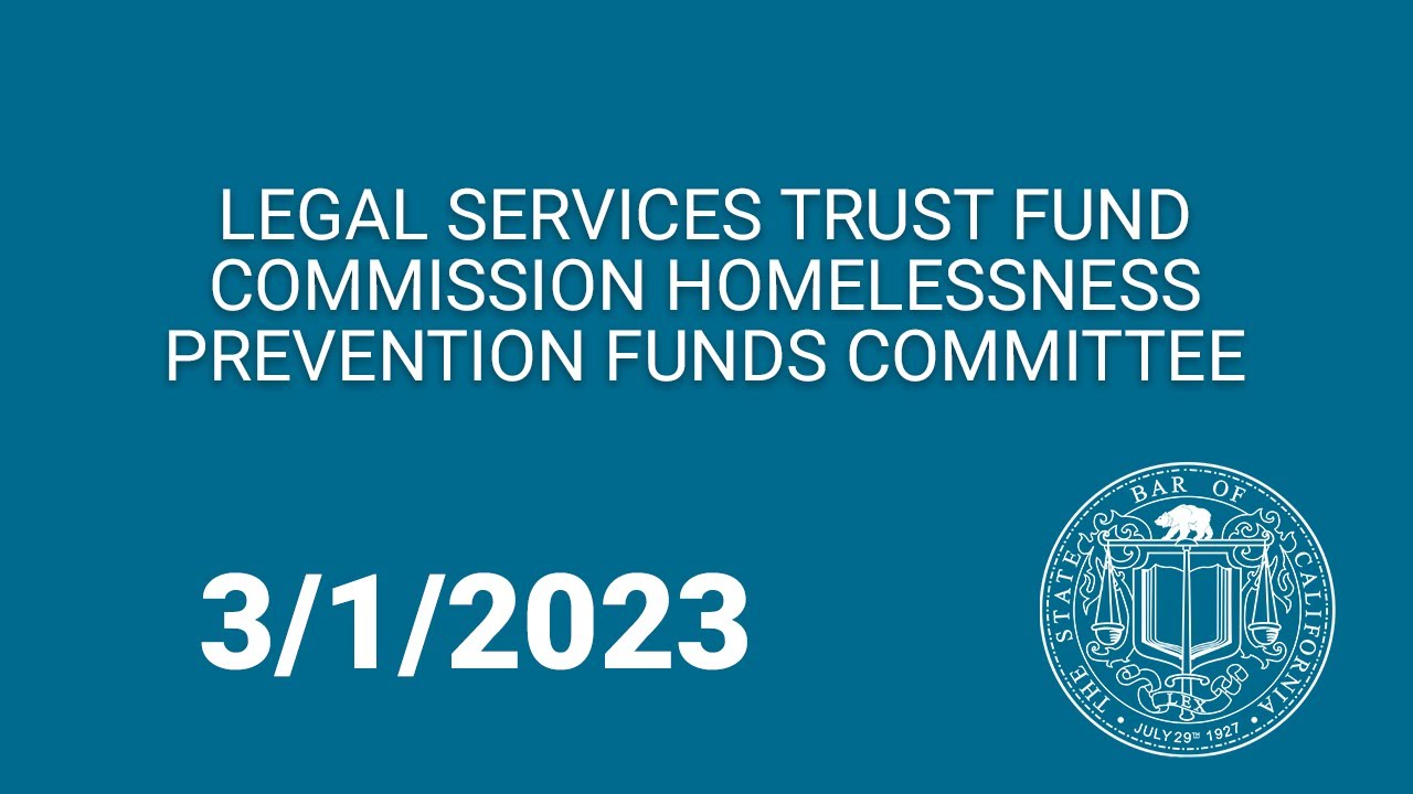 Legal Services Trust Fund Homelessness Prevention Funds Committee 3-1 ...