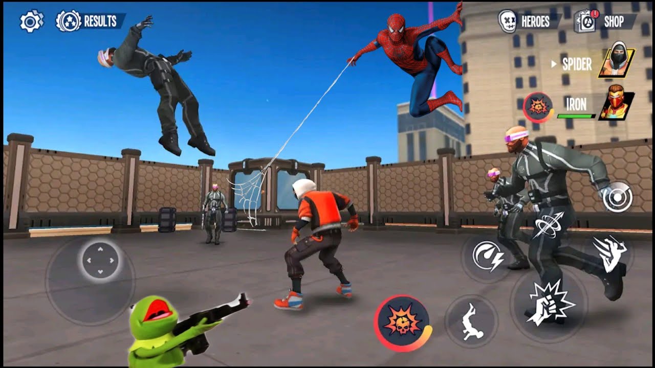 Spider man fight man jum games playing fly fight games - YouTube