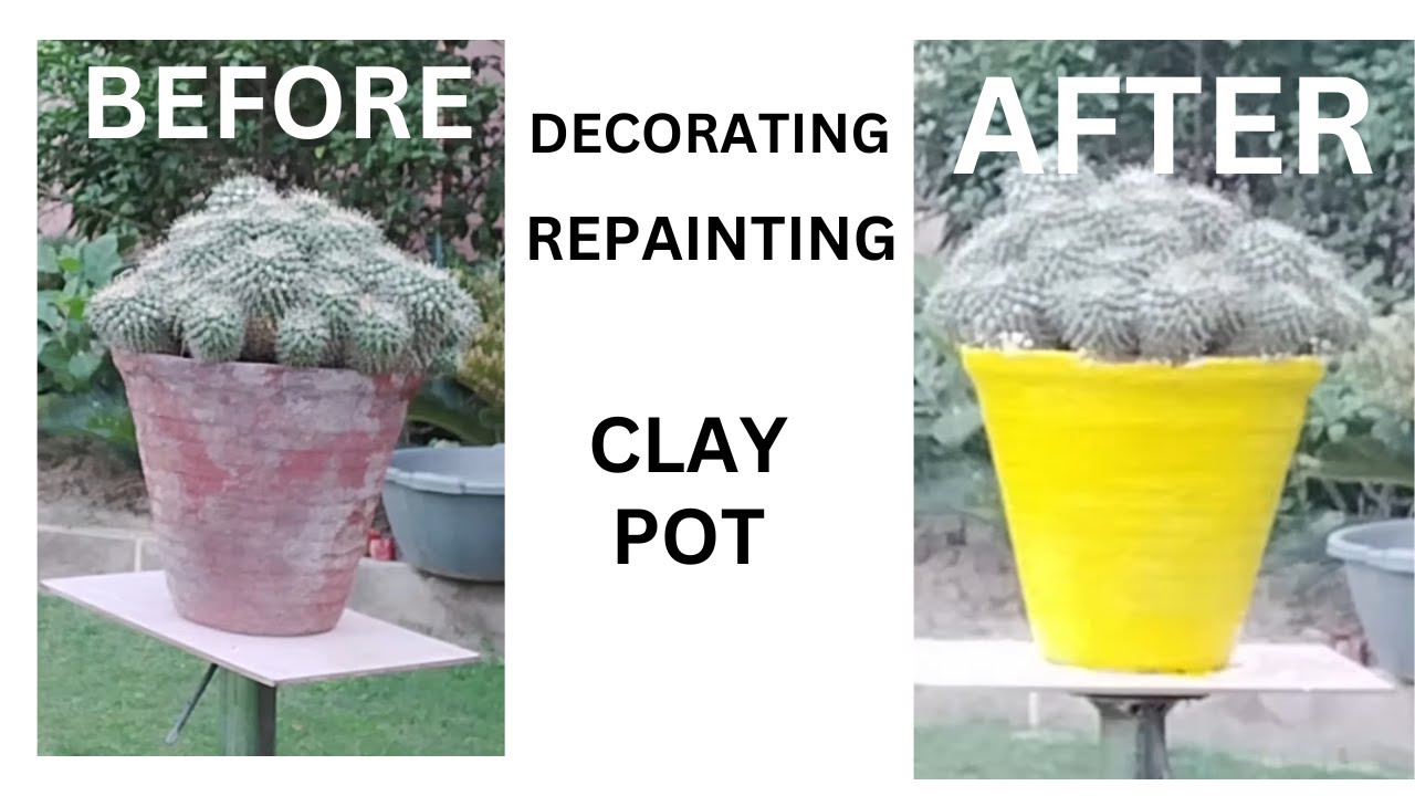 How to decorate clay pot with innovative idea - YouTube