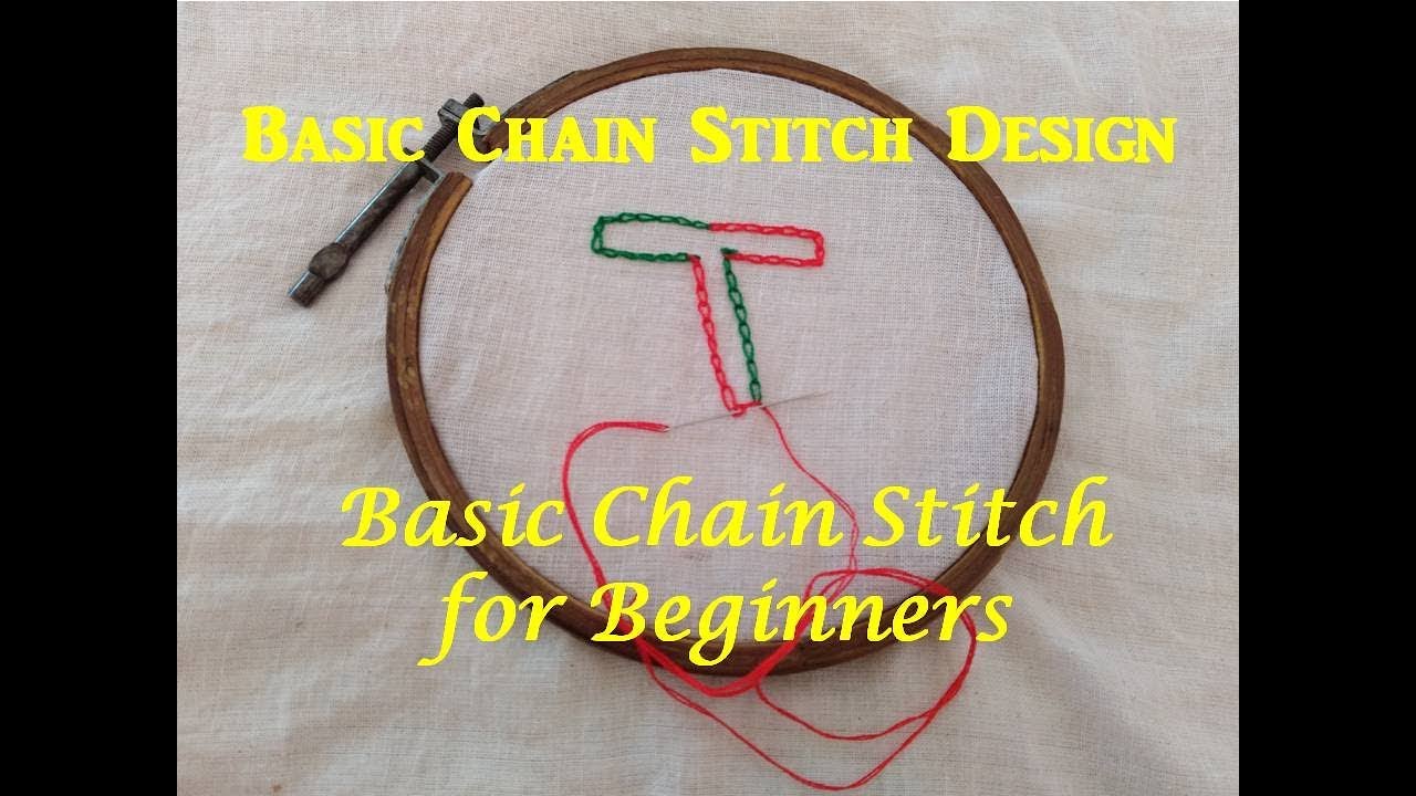 Chain Stitch Design for Beginners || Basic Chain Stitch tutorial ...